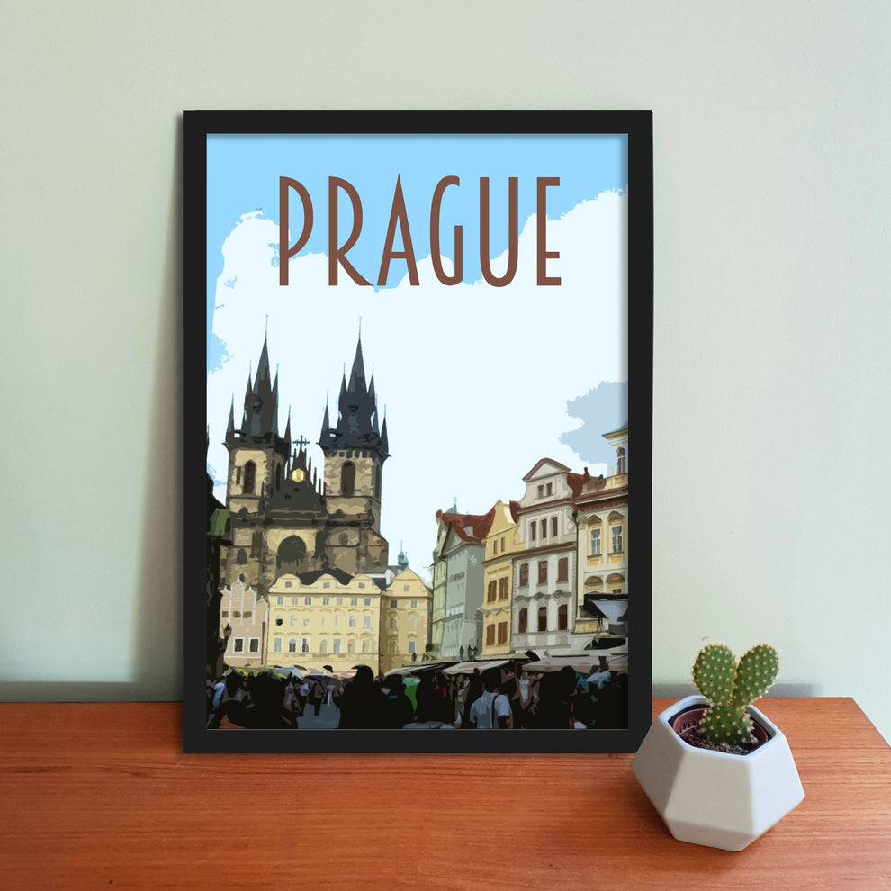 Prague Travel Poster – Where's Clare